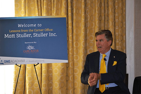 Matt Stuller shares Lessons from the Corner Office | One Acadiana